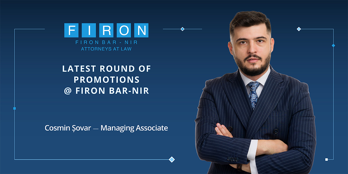 Latest round of promotions at Firon Bar-Nir - Cosmin Şovar - Firon Bar ...