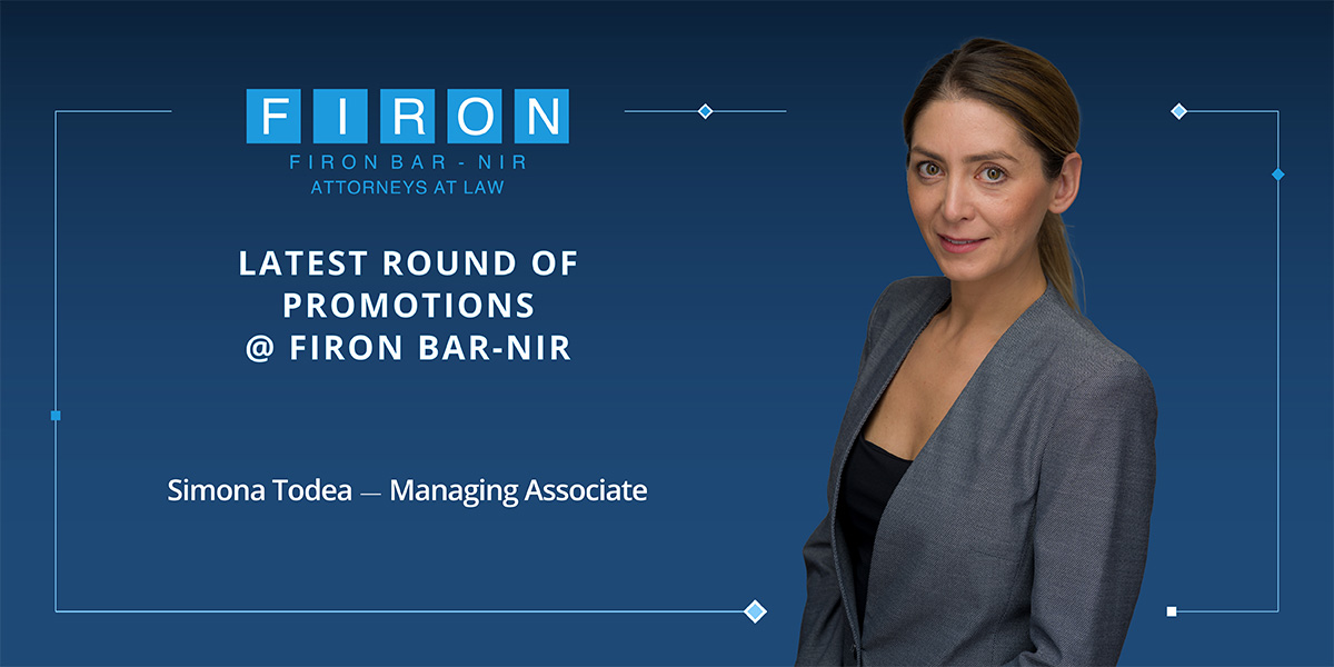Latest round of promotions at Firon Bar-Nir - Simona Todea - Firon Bar ...