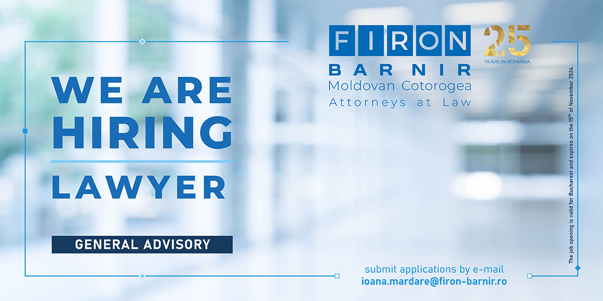 We are hiring! - Firon Bar-Nir - Attorneys at law